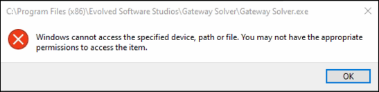 Windows Cannot Access The Specified Device Path Or File You May Not